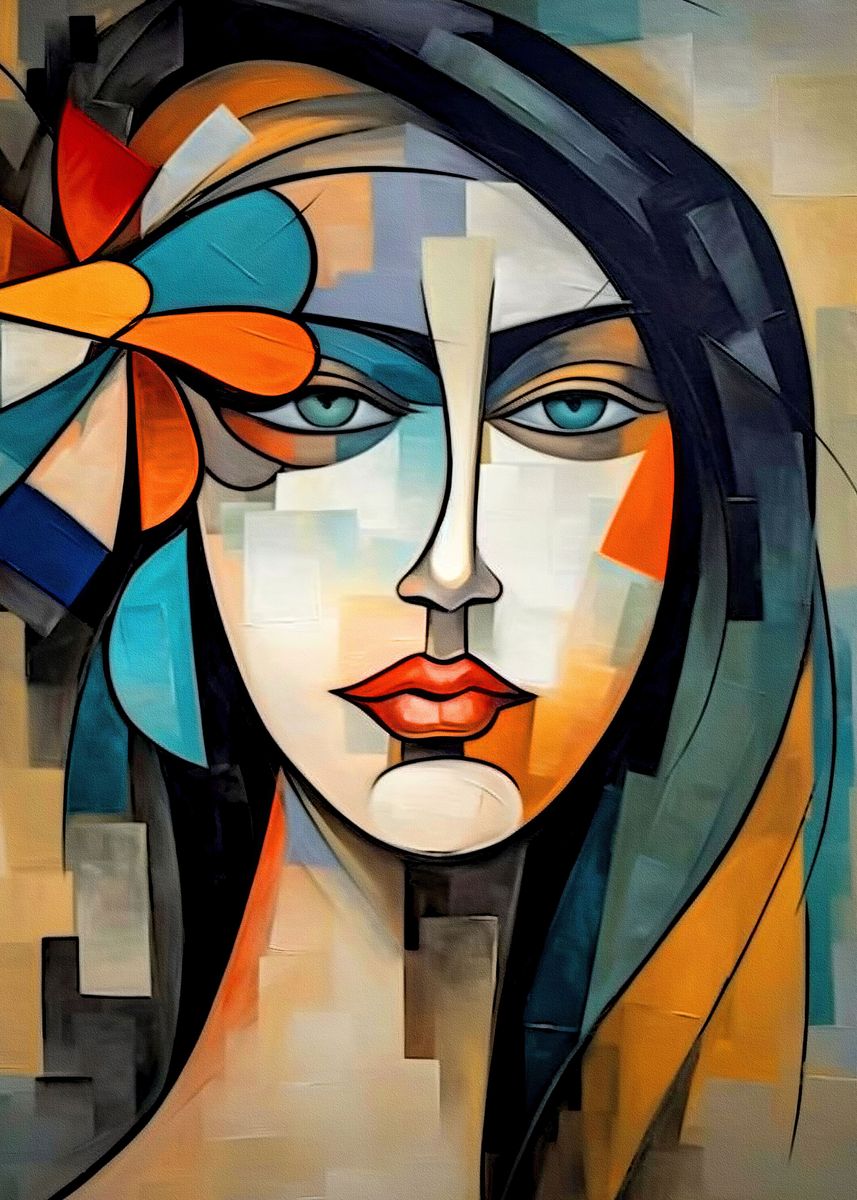 'Abstract Woman' Poster, picture, metal print, paint by Dao Thuan ...