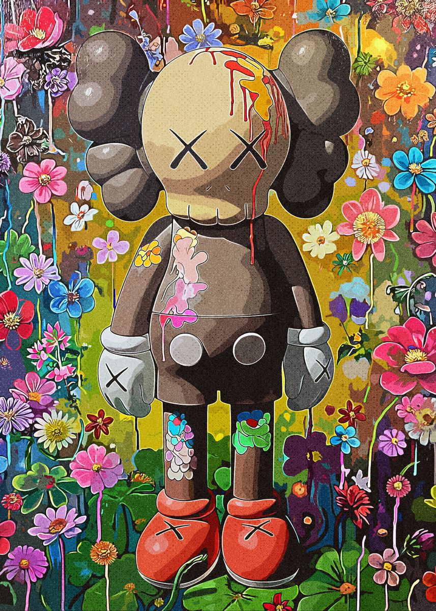 'Kaws Doll Painting' Poster, picture, metal print, paint by Ammar Zain ...