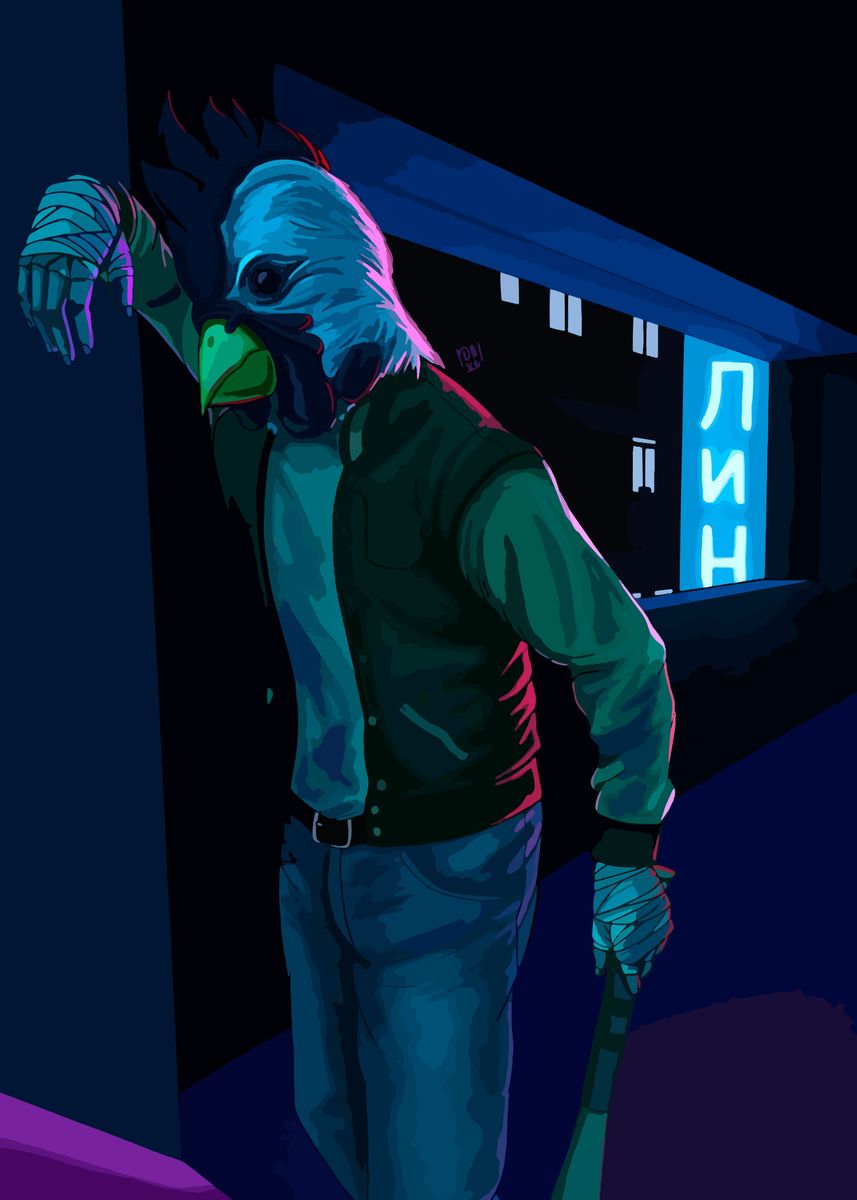 'Hotline Miami' Poster, picture, metal print, paint by albran karan ...