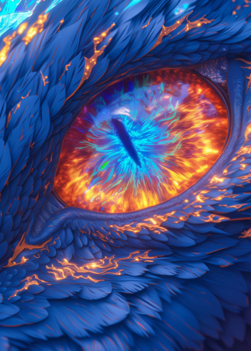 'Dragons Eye' Poster, picture, metal print, paint by Vizio | Displate