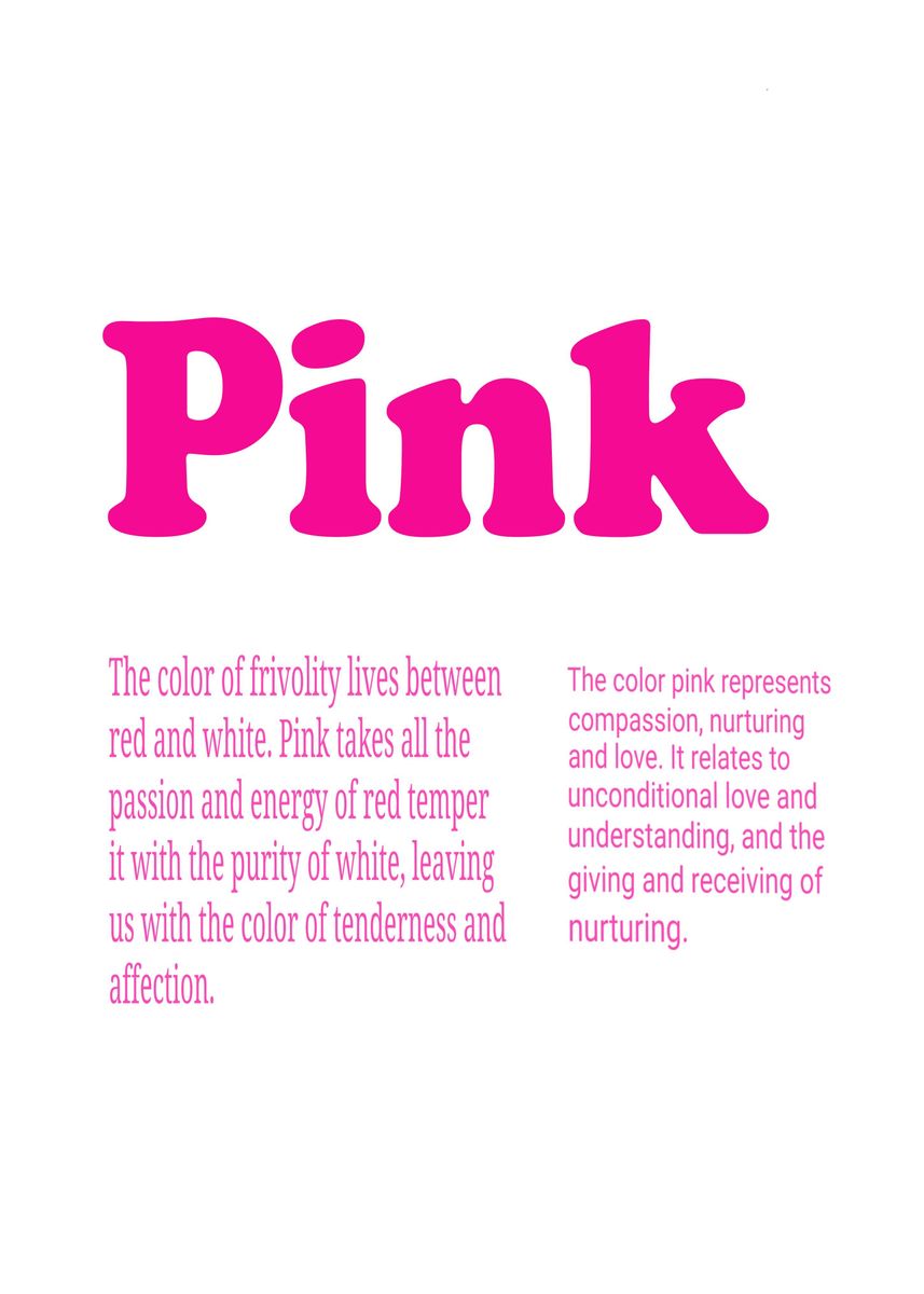 'Pink Definition ' Poster, picture, metal print, paint by Anam Hanif ...