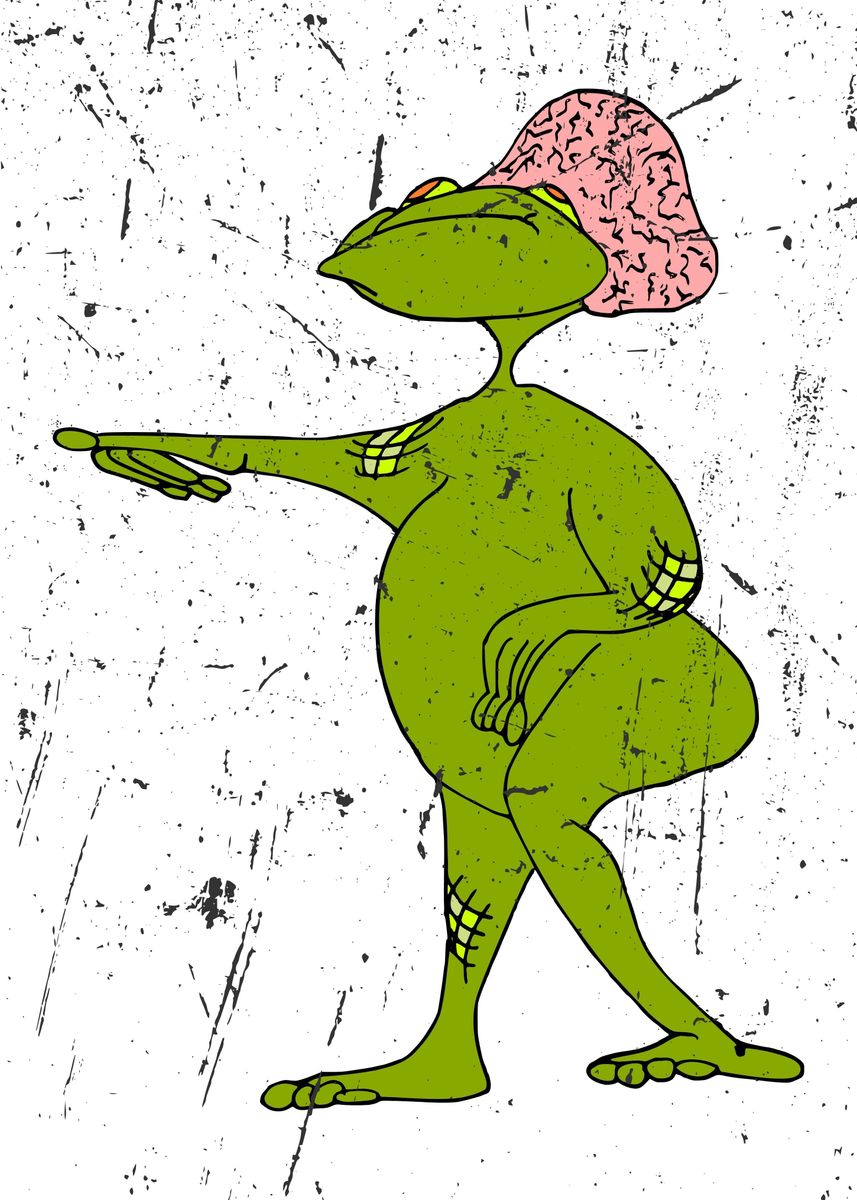 'Brainless' Poster, picture, metal print, paint by Luxe Art | Displate