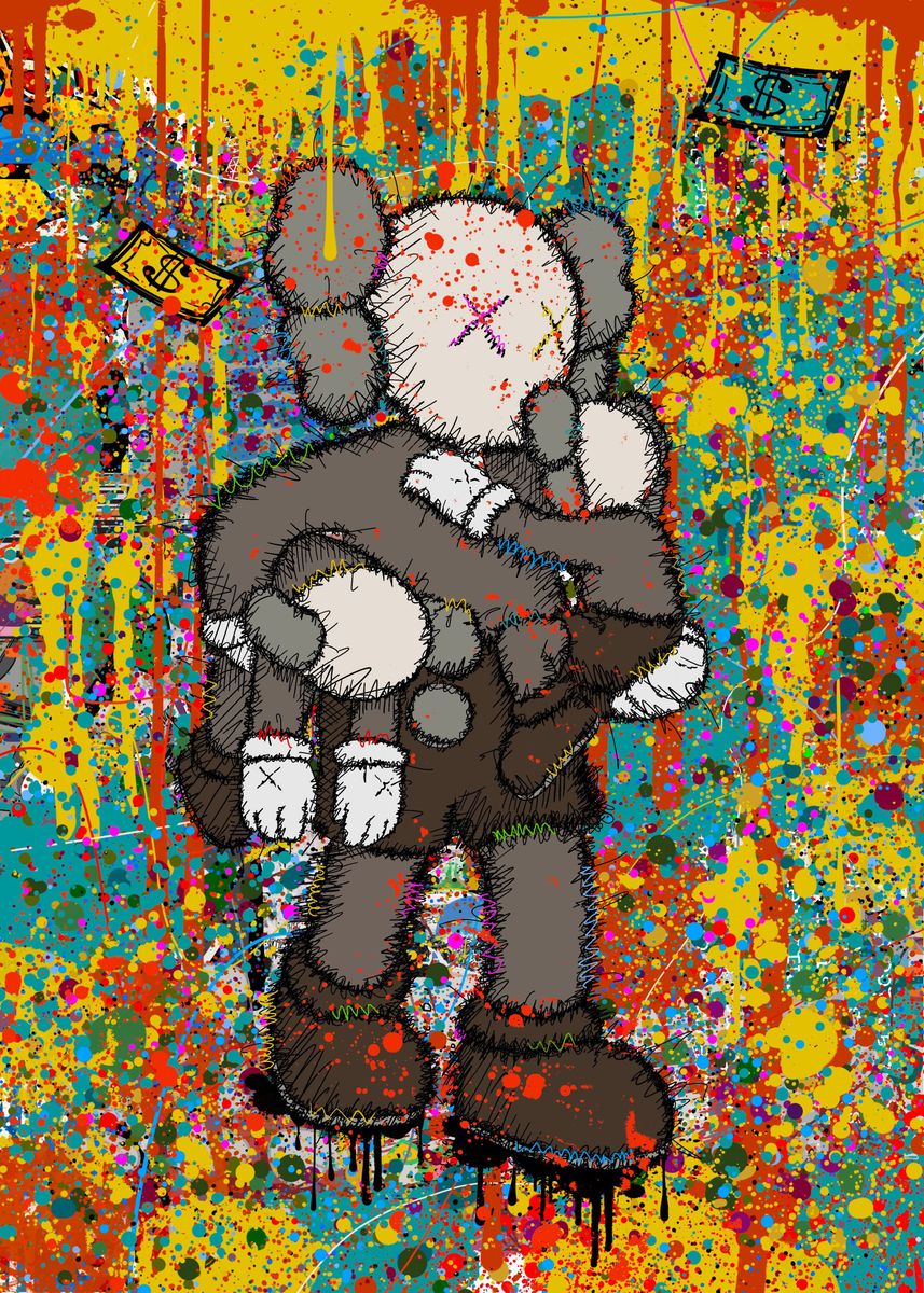 'Graffiti kaws' Poster, picture, metal print, paint by Biopic Studio ...