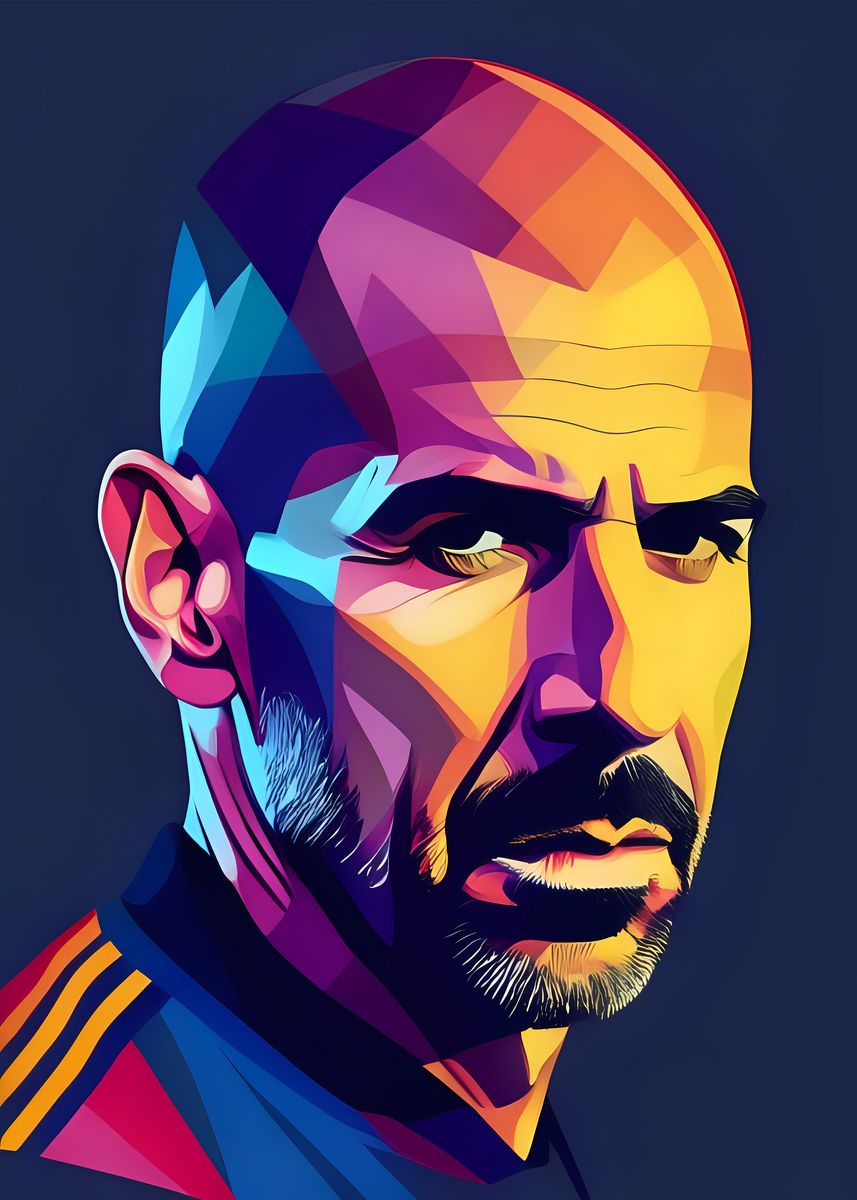 'pep guardiola' Poster, picture, metal print, paint by Awesome Poster ...