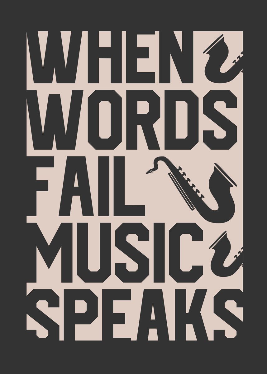 'music speaks' Poster, picture, metal print, paint by riyadi elyas ...
