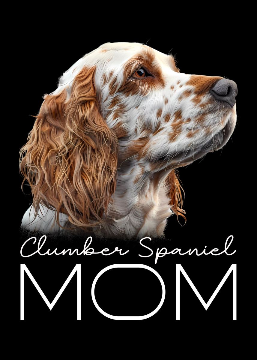 'Clumber Spaniel Mom' Poster, picture, metal print, paint by Henning ...