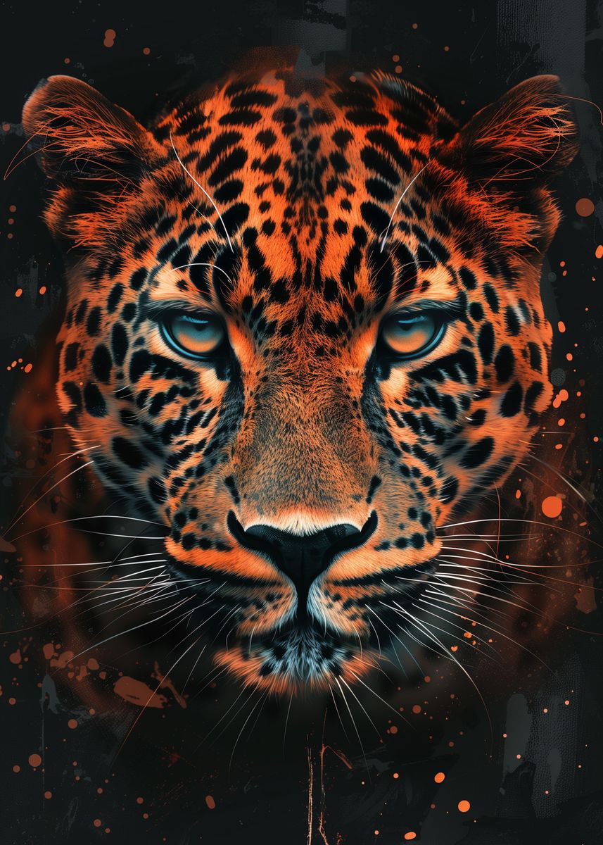 'The King of Leopard' Poster, picture, metal print, paint by BOUNTEES ...