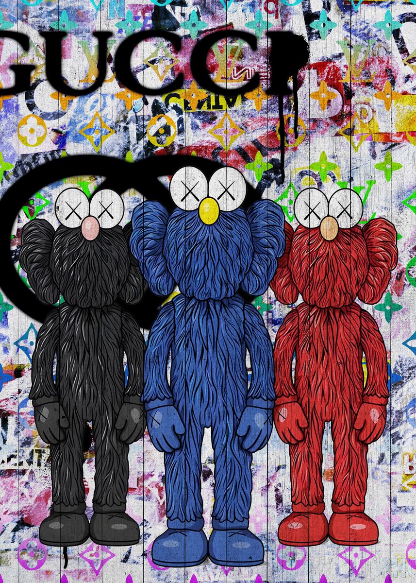 'Pop Art Kaws Fashion ' Poster, picture, metal print, paint by Jamie Stephens | Displate