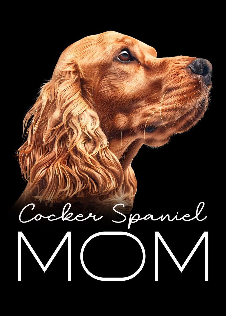 'Cocker Spaniel Mom' Poster, picture, metal print, paint by Henning ...
