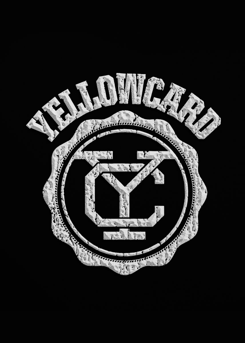 'Yellowcard stone symbol' Poster, picture, metal print, paint by ...
