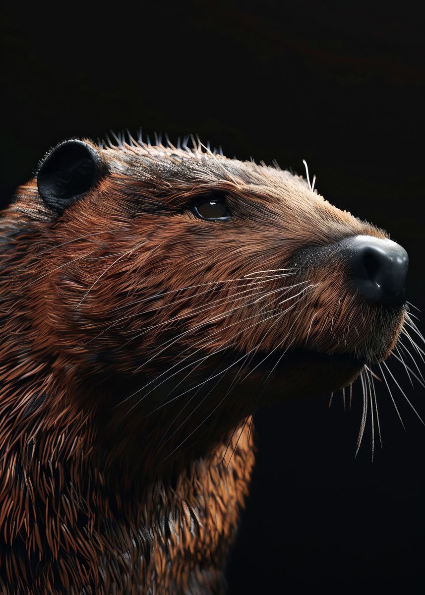 'Beaver' Poster, picture, metal print, paint by Henning Seiffert | Displate