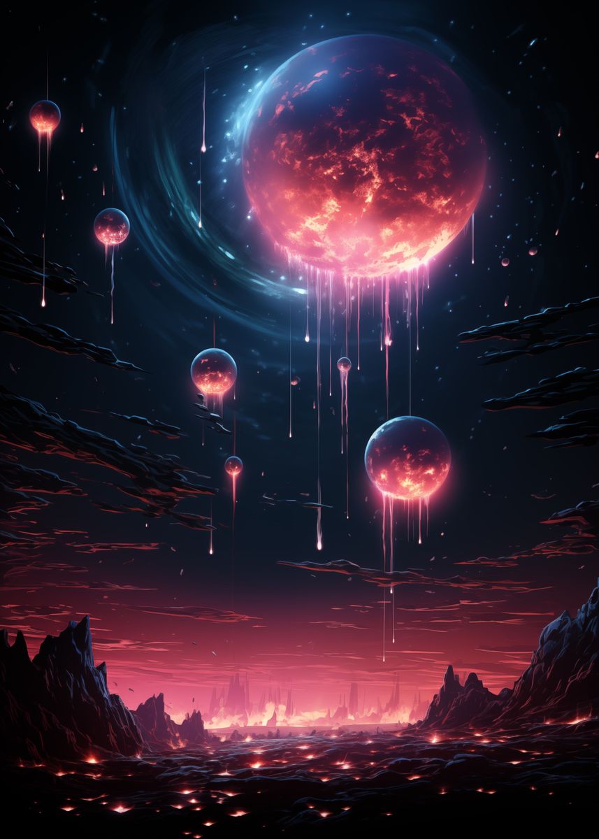 'abstract image of space' Poster, picture, metal print, paint by Yuki ...