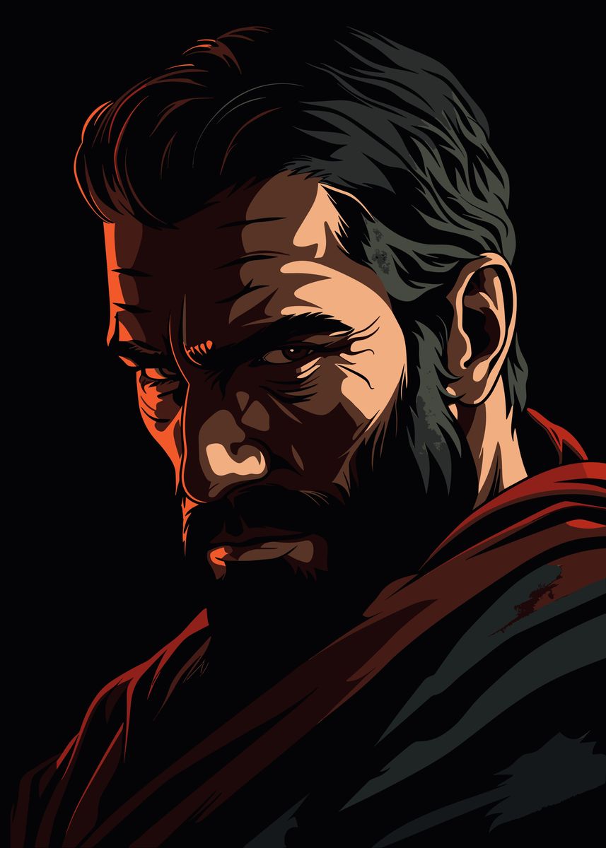 'Leonidas of Sparta' Poster, picture, metal print, paint by Mesh | Displate