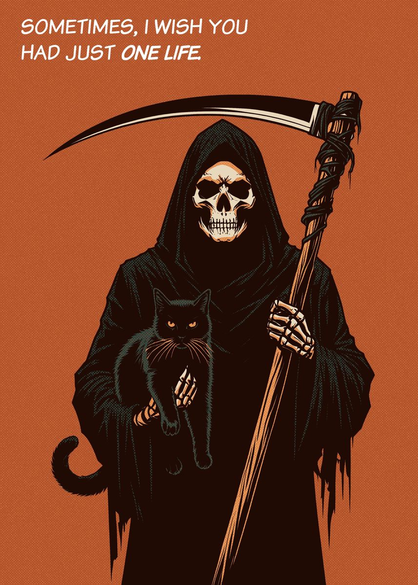 'Grim Reaper One Life' Poster, picture, metal print, paint by Syahrasi ...