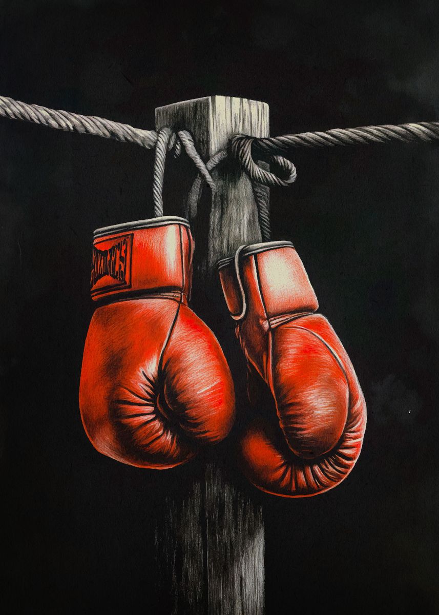 'boxing gloves' Poster, picture, metal print, paint by NeoRowe | Displate