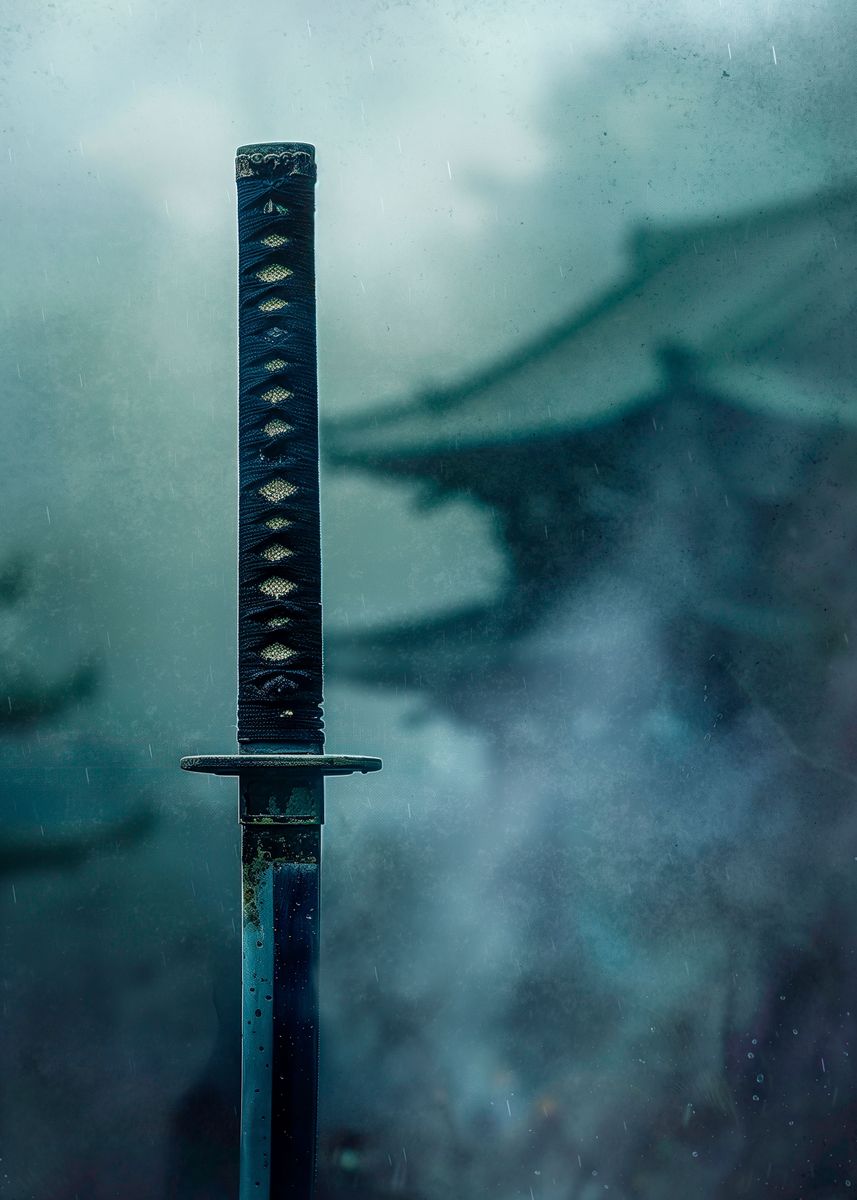 'Japanese Katana' Poster, picture, metal print, paint by The creative ...