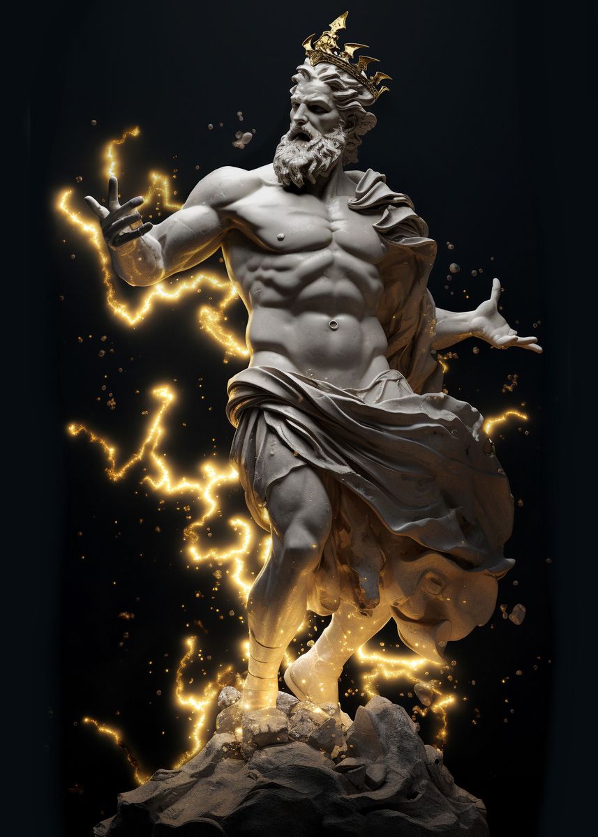 'Zeus Sculpture 2' Poster, picture, metal print, paint by Dark Poster ...