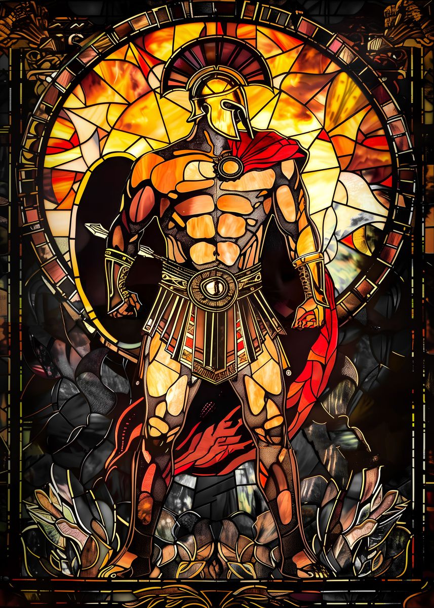 'Spartan' Poster, picture, metal print, paint by the Moooh | Displate