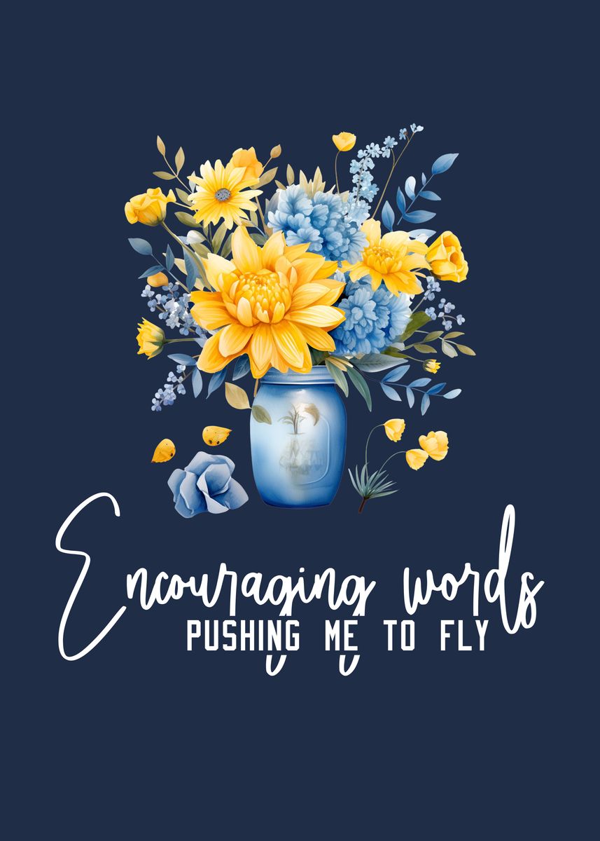 'Encouraging words' Poster, picture, metal print, paint by Juliana RW ...