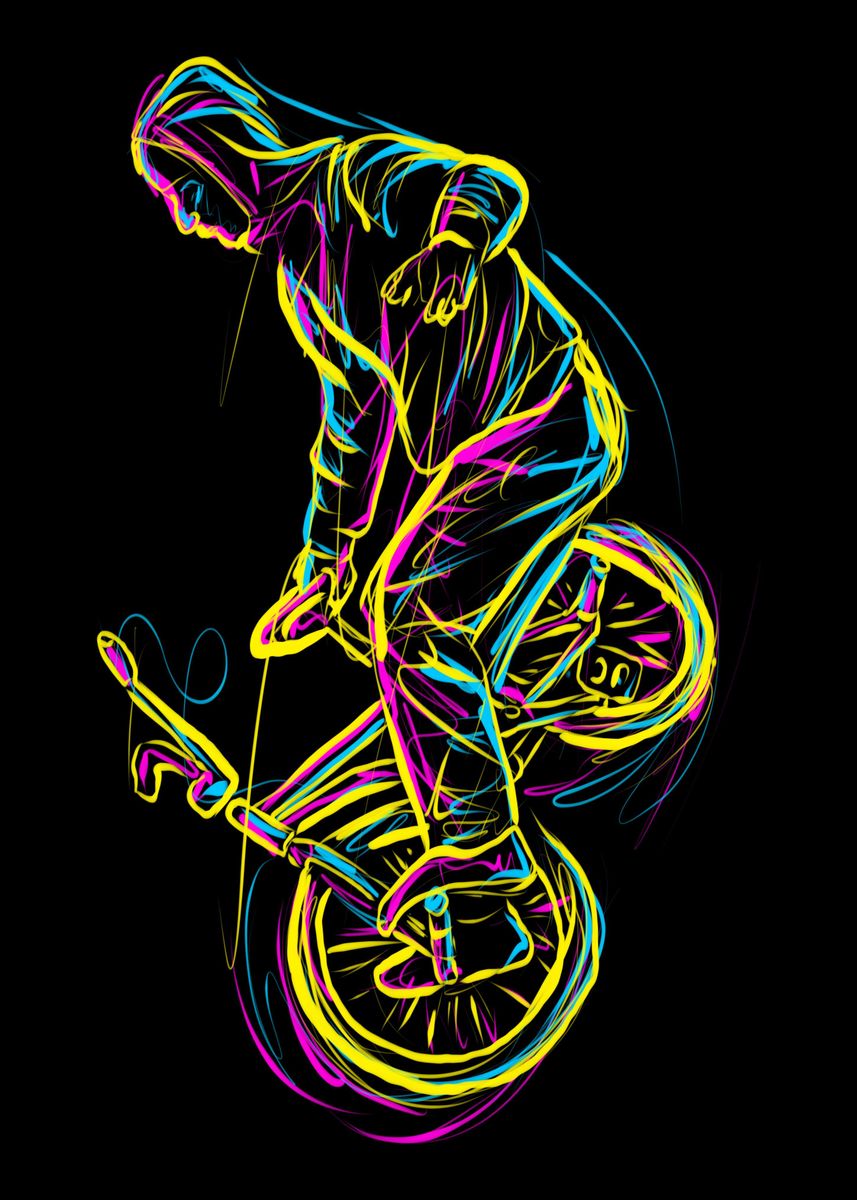 'cycles skill art' Poster, picture, metal print, paint by Izmo ...