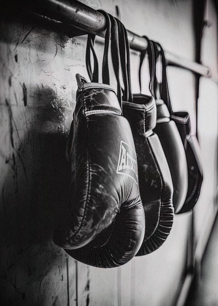 'boxing gloves' Poster, picture, metal print, paint by NeoRowe | Displate