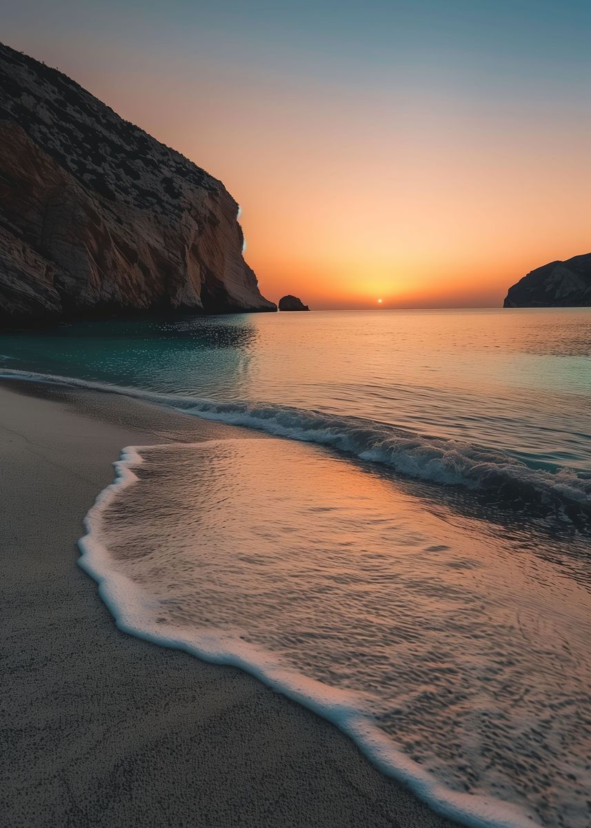 'Twilight Waves Caress' Poster, picture, metal print, paint by Martin ...