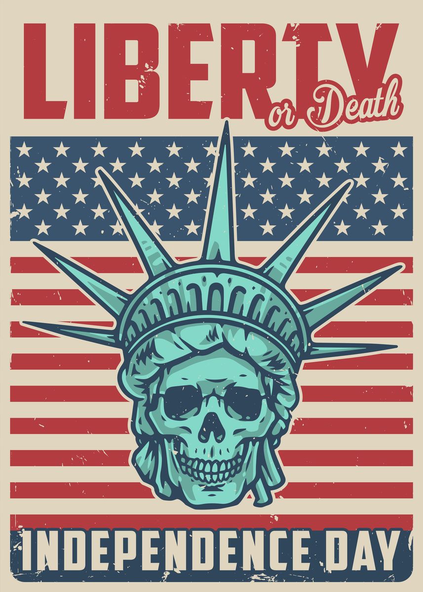 'Liberty or Death' Poster, picture, metal print, paint by dkDesign ...
