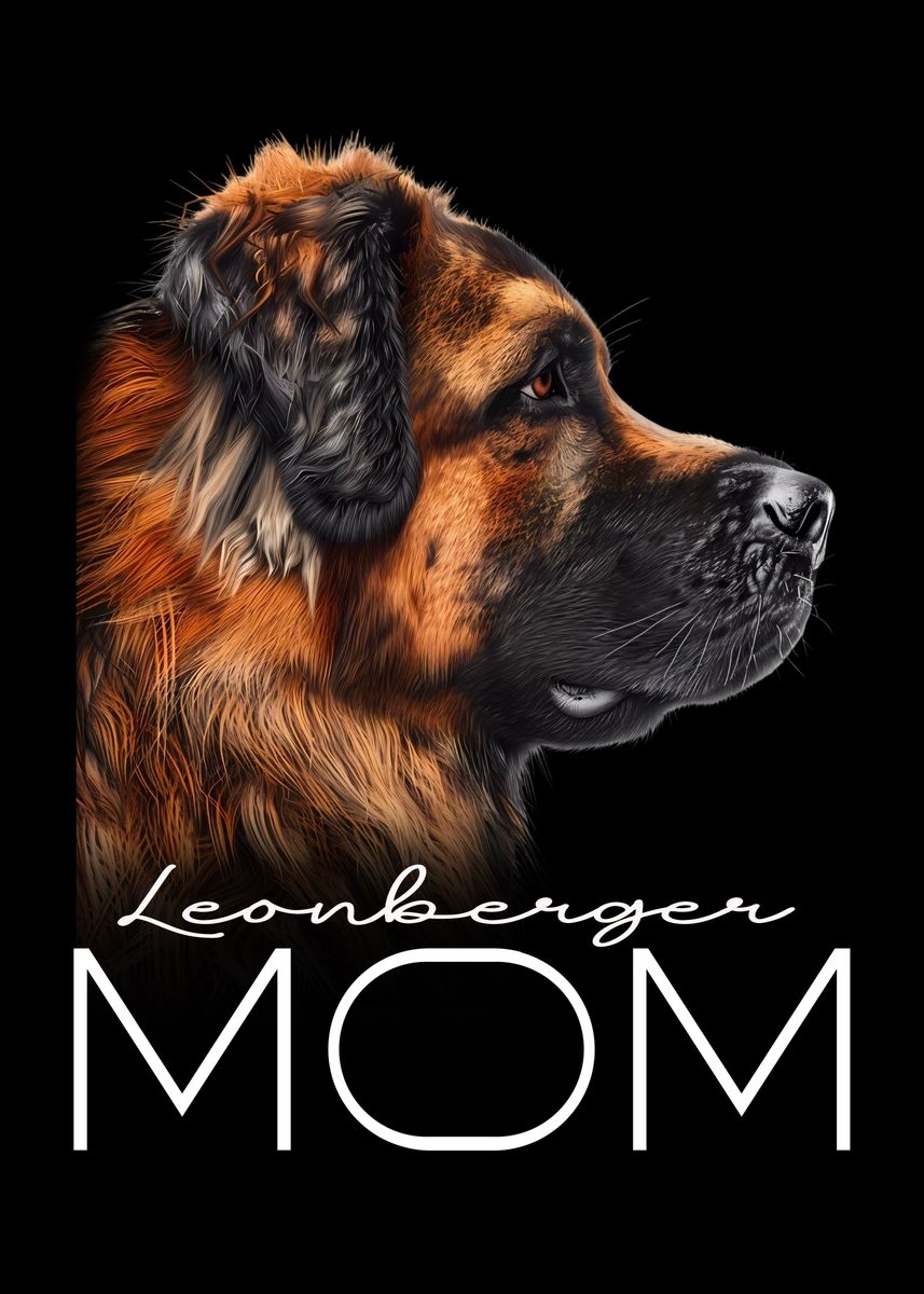 'Leonberger Mom' Poster, picture, metal print, paint by Henning Seifert ...