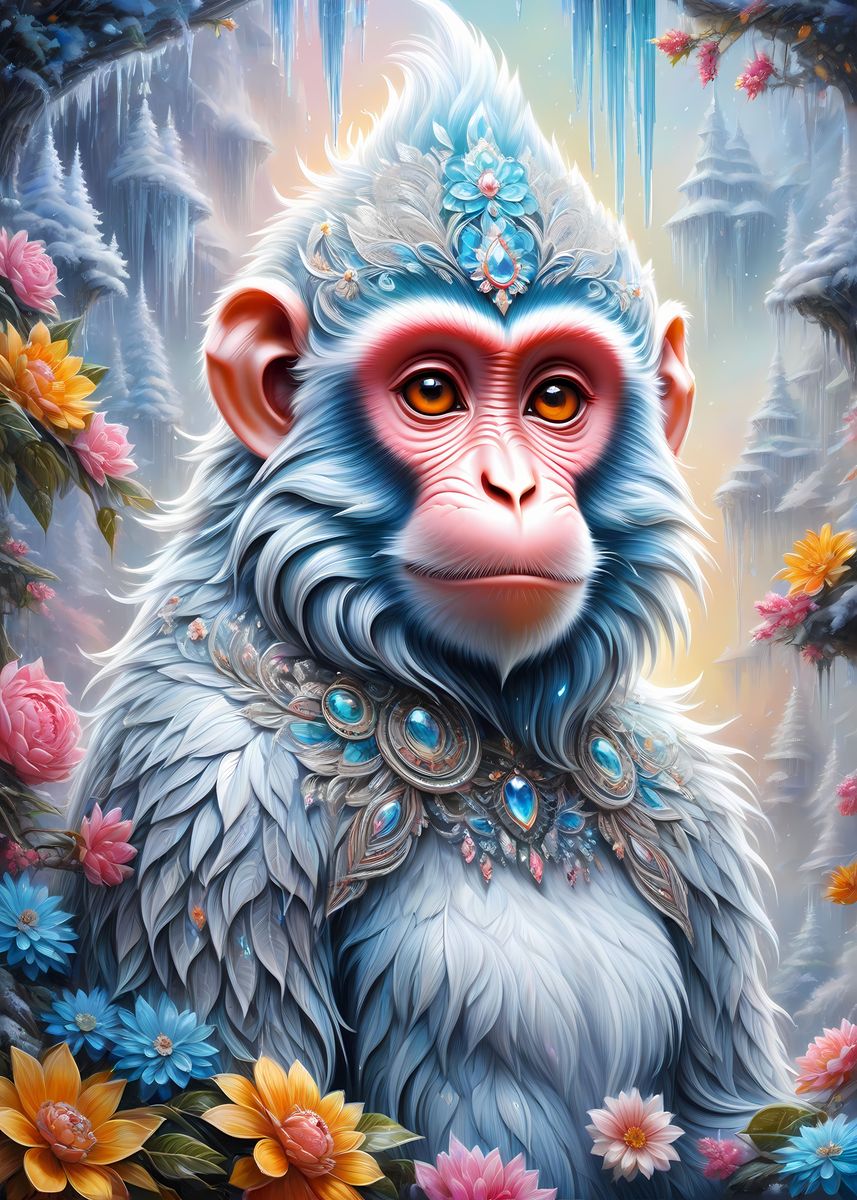 'Mythical Monkey' Poster, picture, metal print, paint by Poster ...