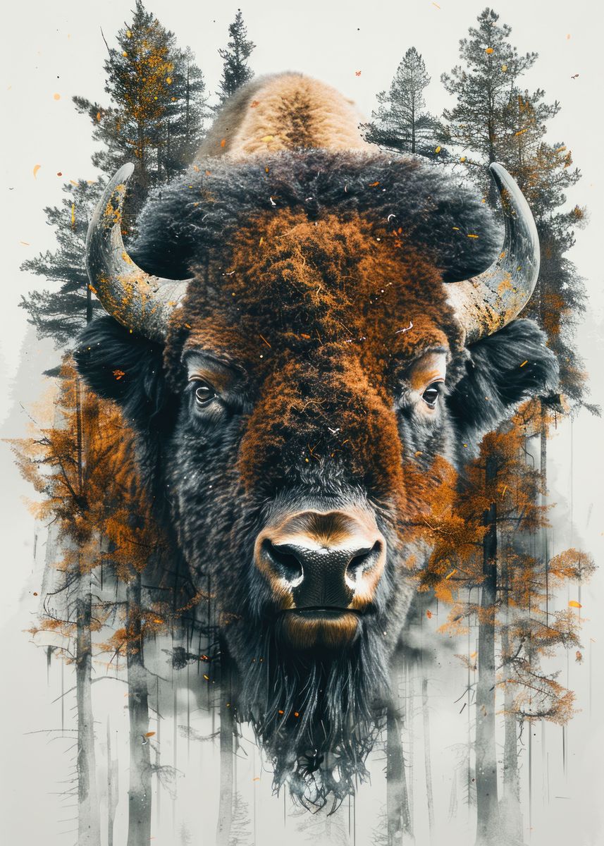 'Bull portrait' Poster, picture, metal print, paint by Volodymyr ...