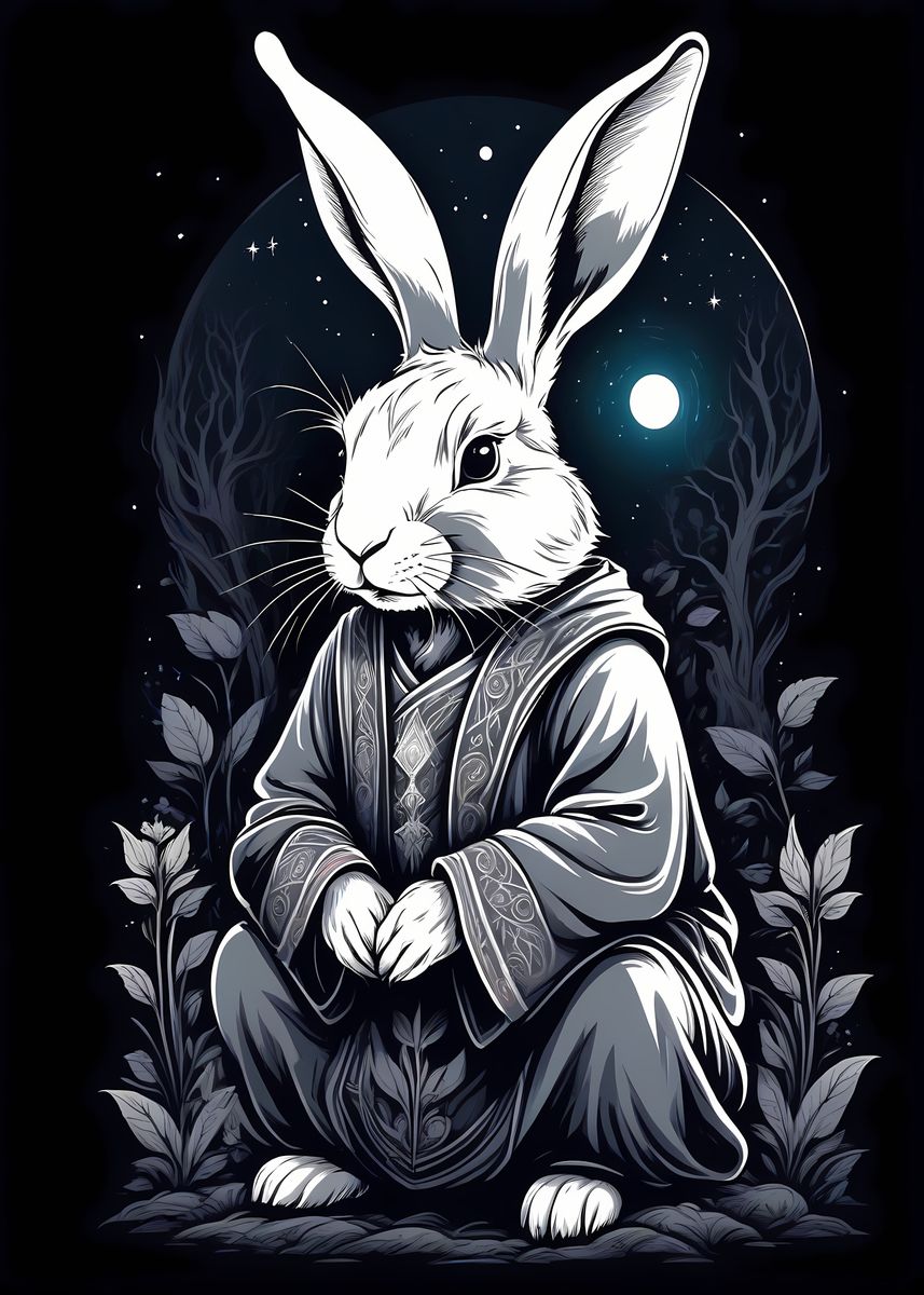 'Mystical Rabbit' Poster, picture, metal print, paint by Imagination ...