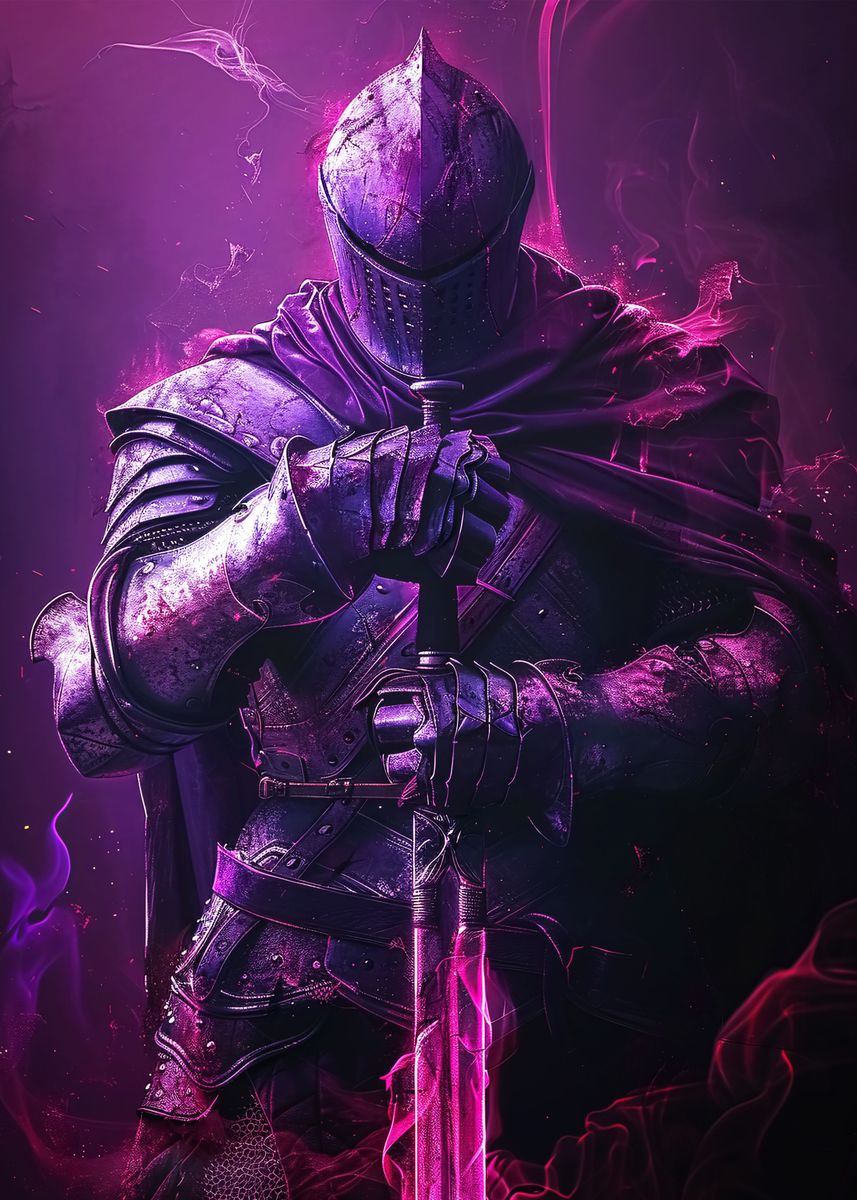 'Magical Knight' Poster, picture, metal print, paint by Undermountain | Displate