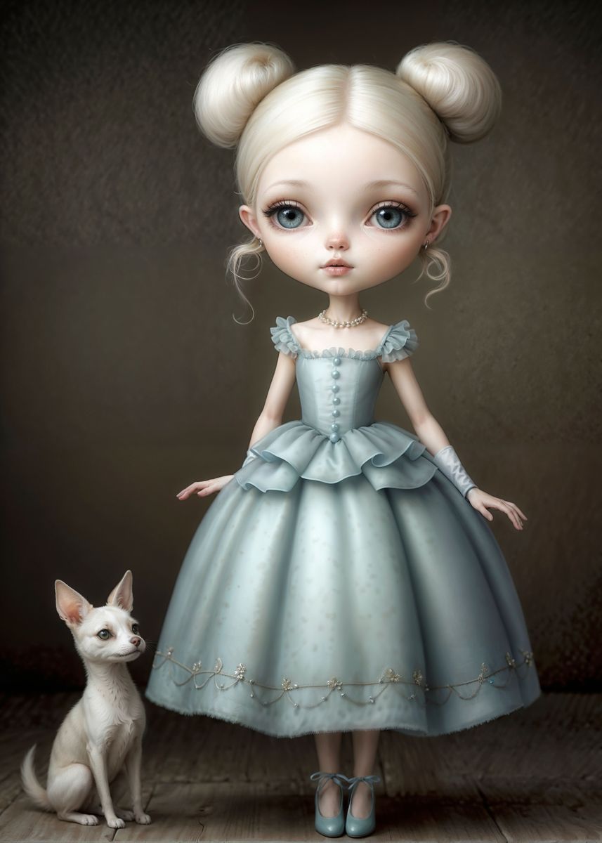 'Little Princess ' Poster, picture, metal print, paint by Alice White ...