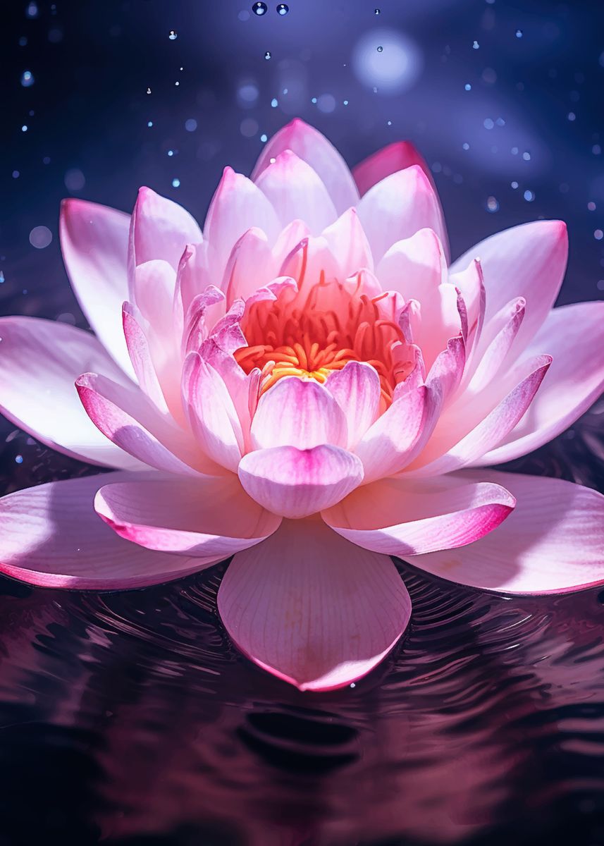 'Magical Lotus Flower' Poster, picture, metal print, paint by MICHELLE ...