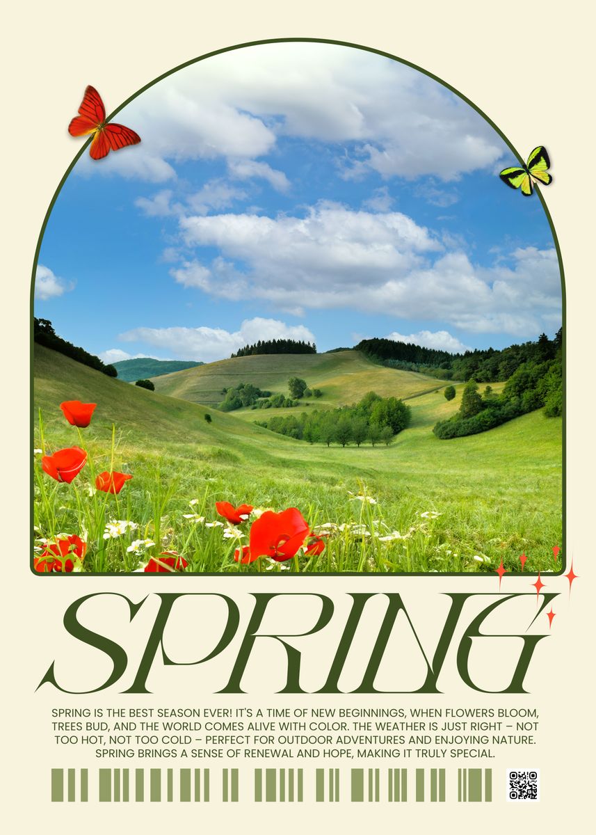 'SPRING' Poster, picture, metal print, paint by Simpliffy | Displate
