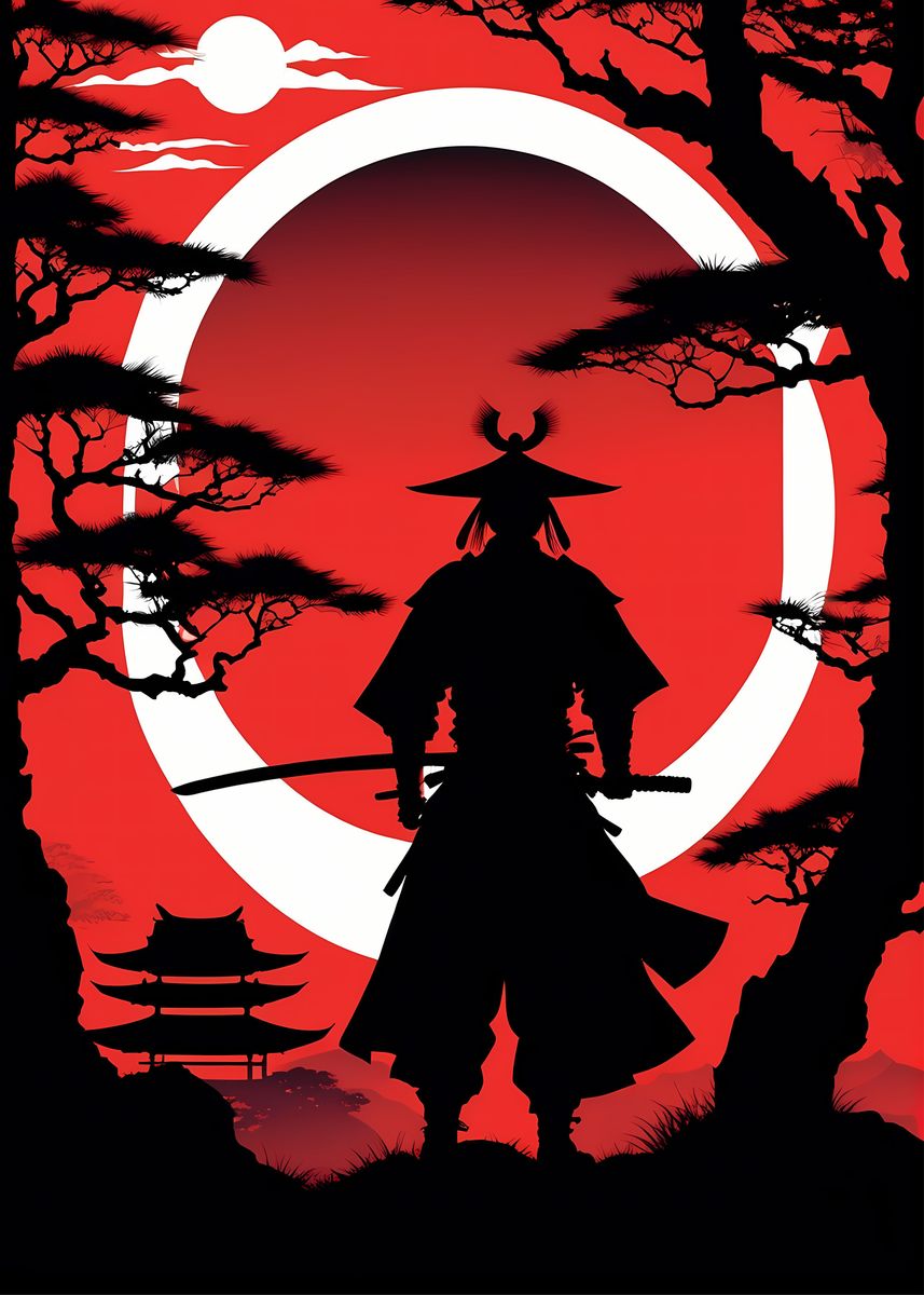 'Japanese Samurai' Poster, picture, metal print, paint by Gon Poster ...