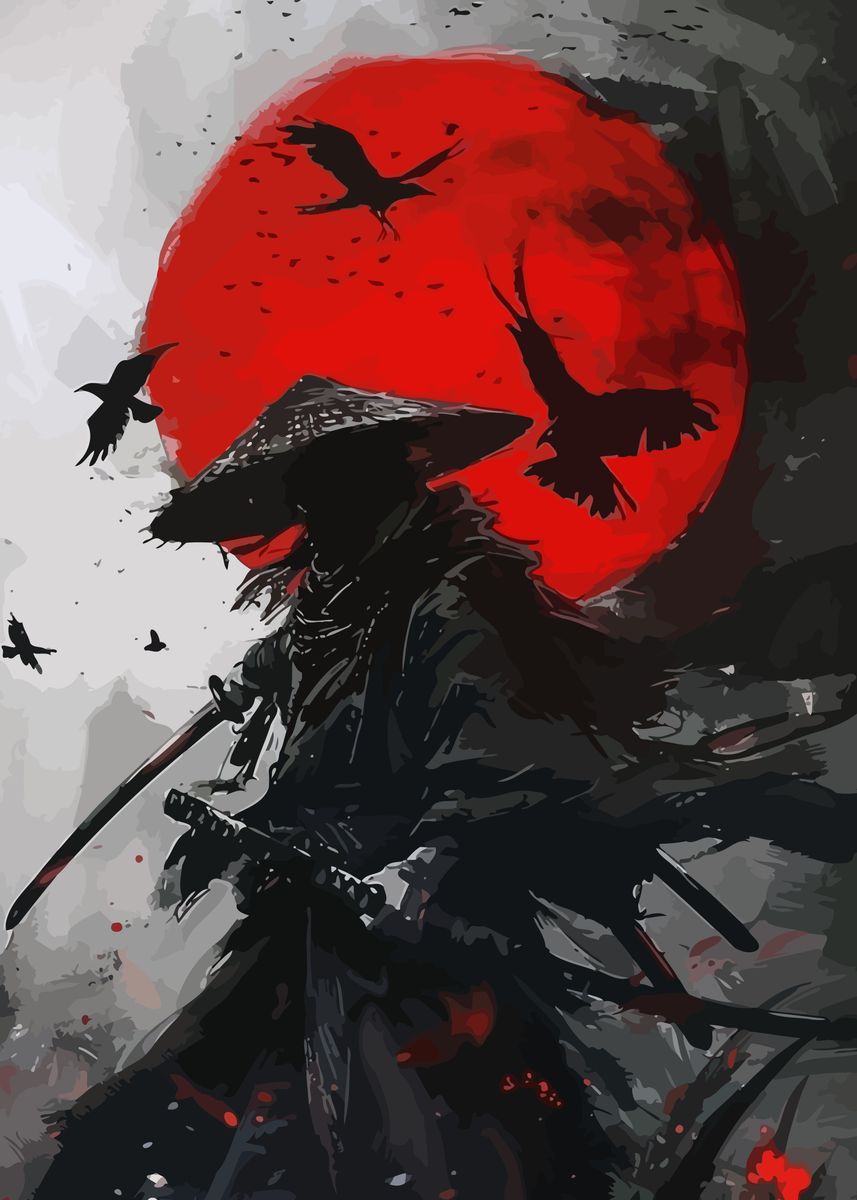 'SAMURAI' Poster, picture, metal print, paint by HSG artshop | Displate