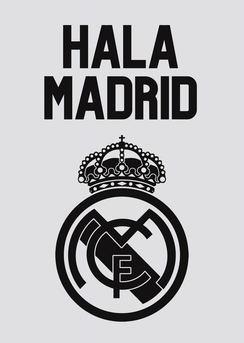 'Football Hala Madrid' Poster, picture, metal print, paint by Wiski ...