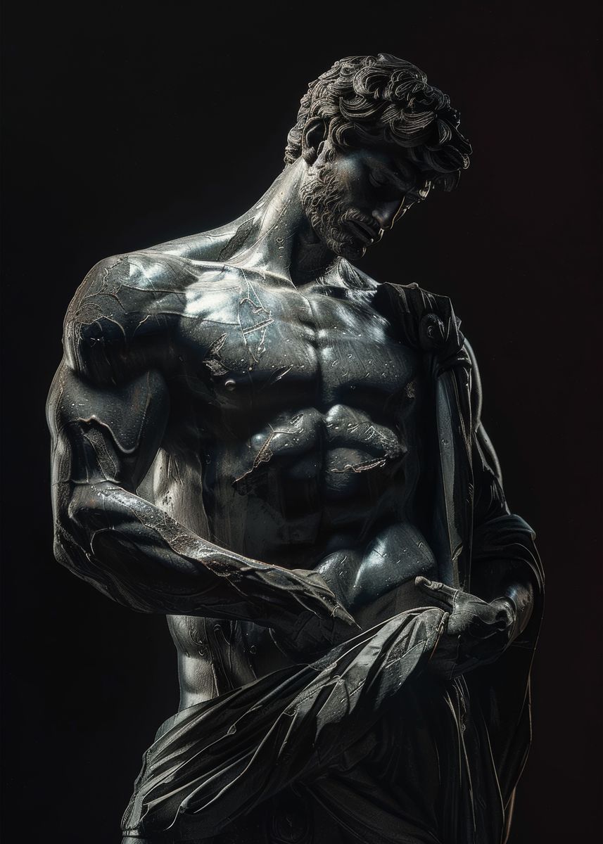 'Hercules Ancient Statue' Poster, picture, metal print, paint by Sakumi ...