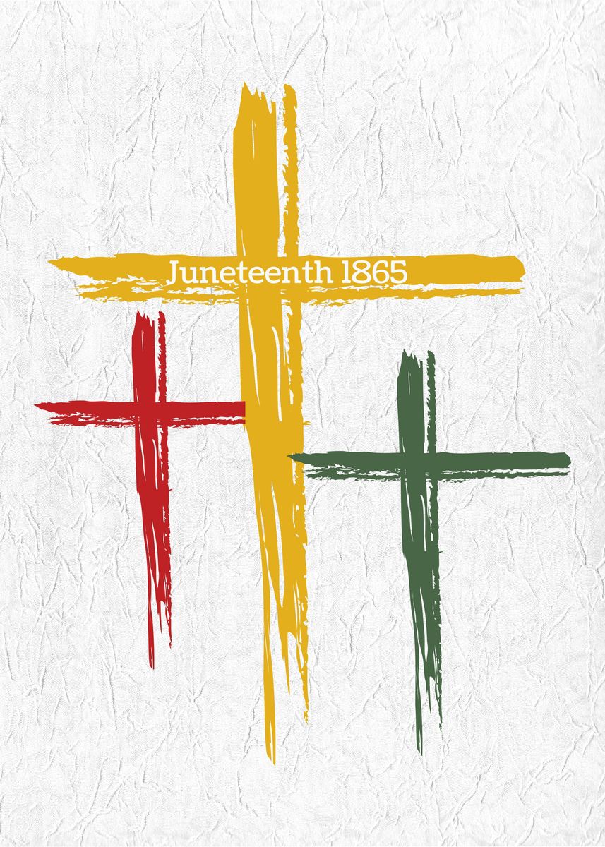 'Juneteenth Christian Cross' Poster, picture, metal print, paint by ...