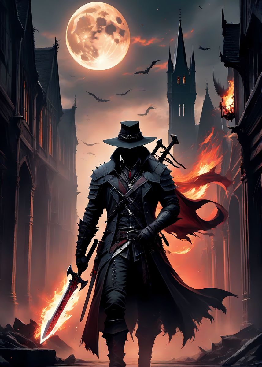 'Warrior Standing' Poster, picture, metal print, paint by Gin Art ...