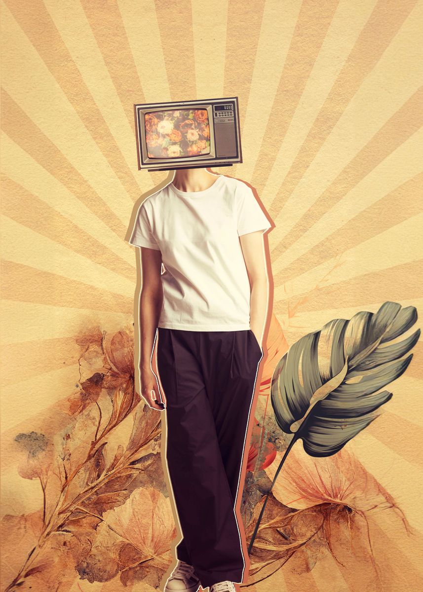 'Retro TV' Poster, picture, metal print, paint by AMALIA FAMELIARI ...