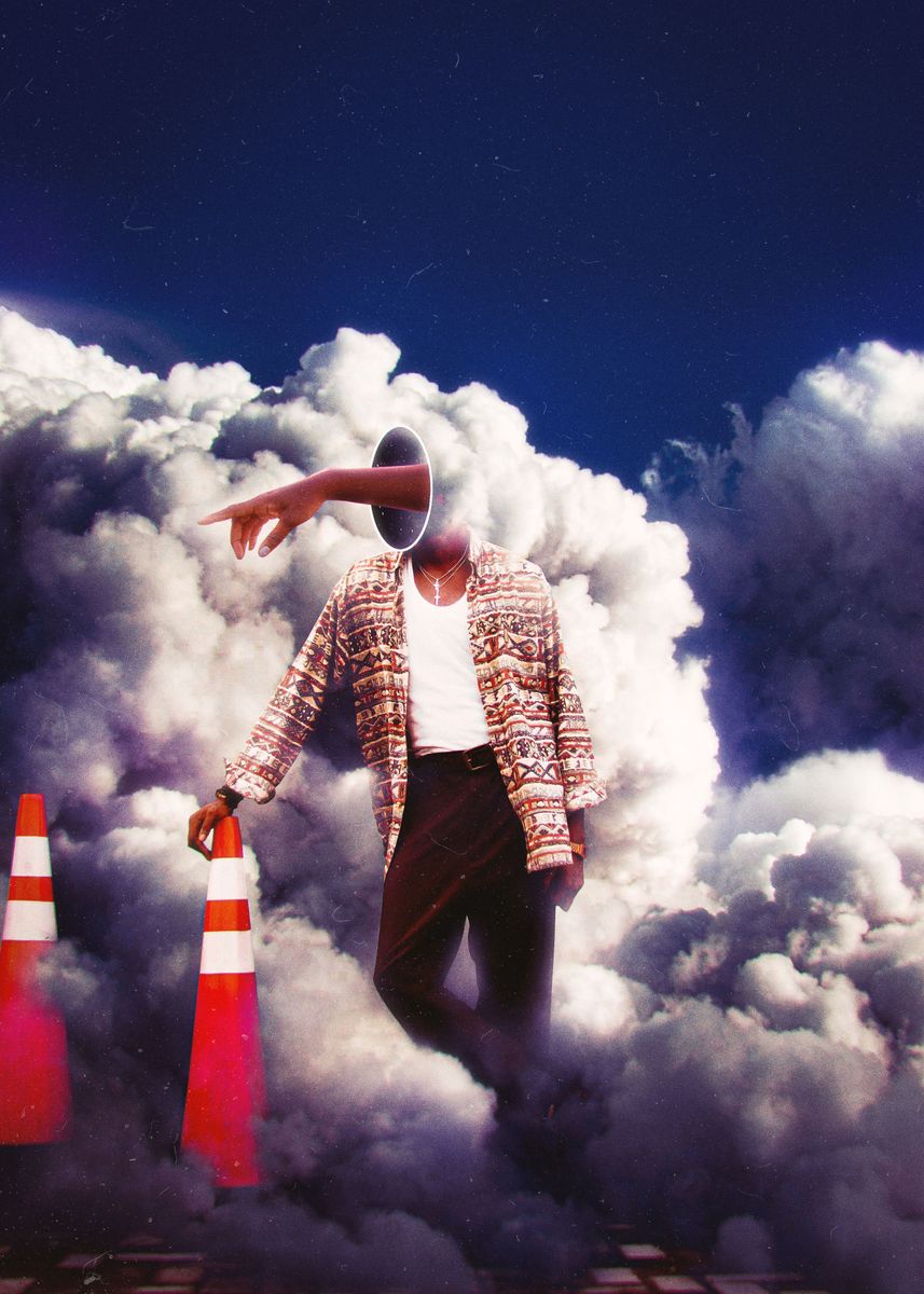 'A surreal man standing' Poster, picture, metal print, paint by Vertex ...