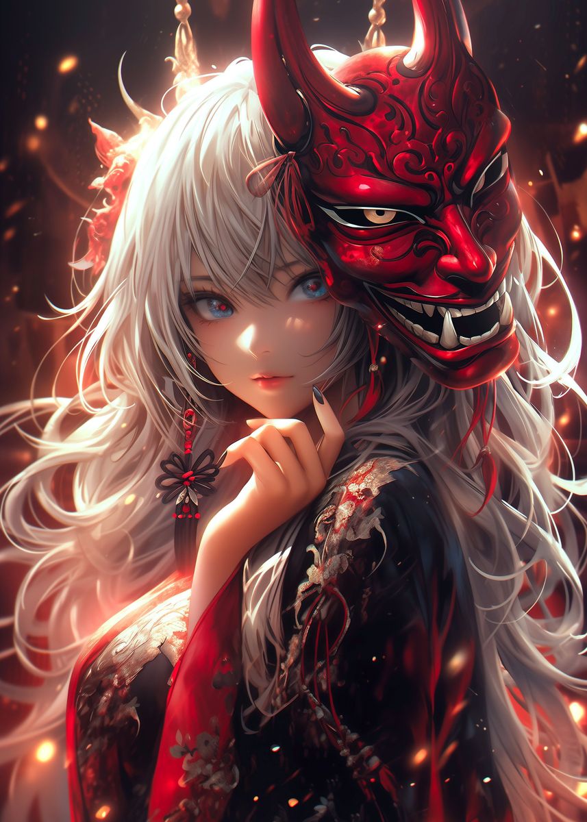 'Evil Ninja Girl' Poster, picture, metal print, paint by Illusionary ...