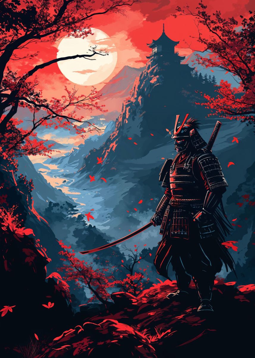 'Japanese Samurai' Poster, picture, metal print, paint by Digital Arts ...