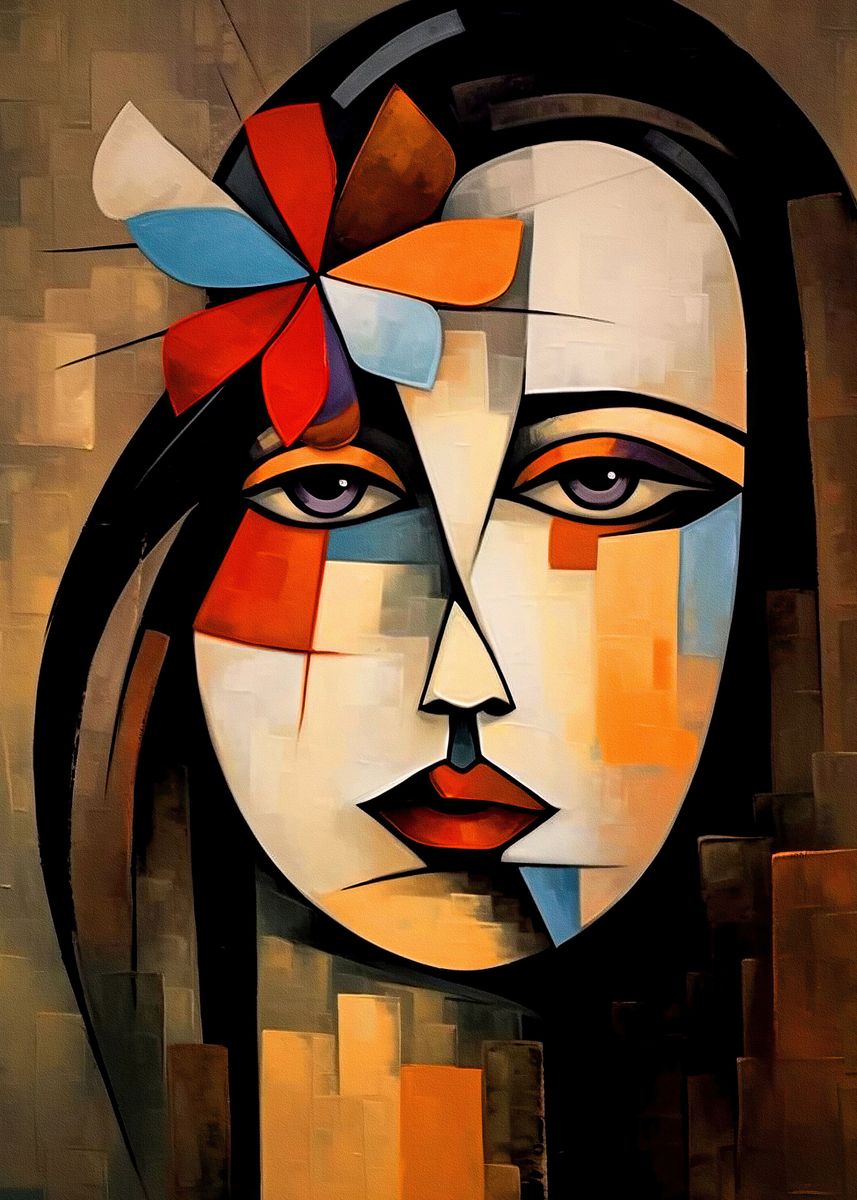 'Abstract Woman' Poster, picture, metal print, paint by Dao Thuan ...