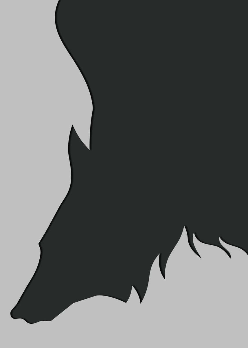 'wolf shadow minimalist' Poster, picture, metal print, paint by Auliros ...