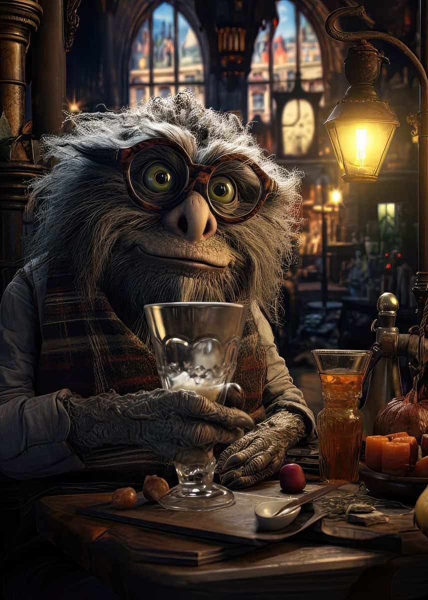'The Old Professor' Poster, picture, metal print, paint by ...
