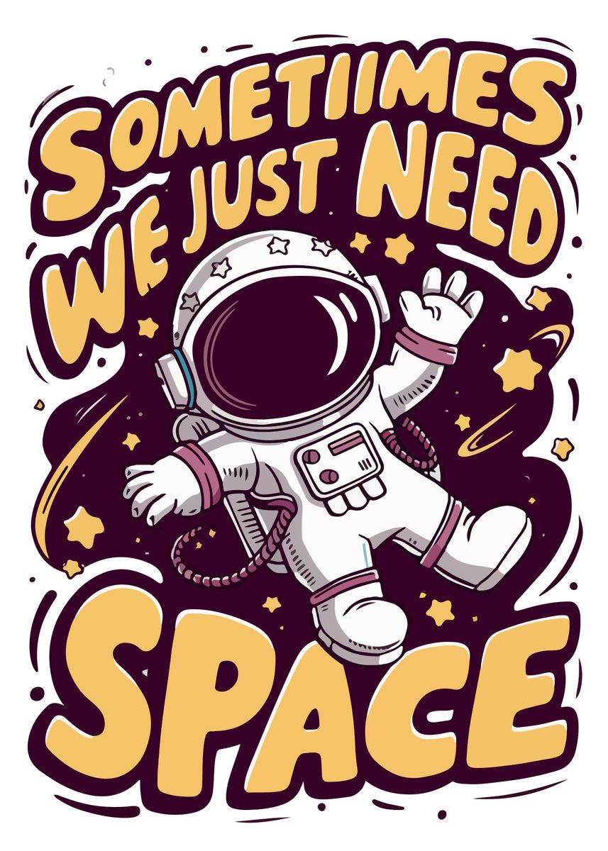 'Cute Astronaut Space ' Poster, picture, metal print, paint by noer ...