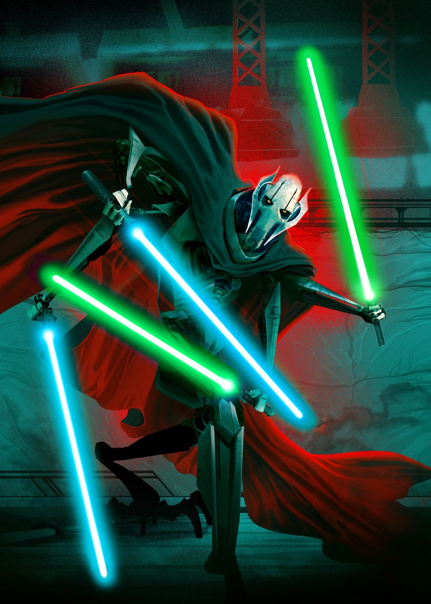 'General Grevious' Poster, picture, metal print, paint by Star Wars ...
